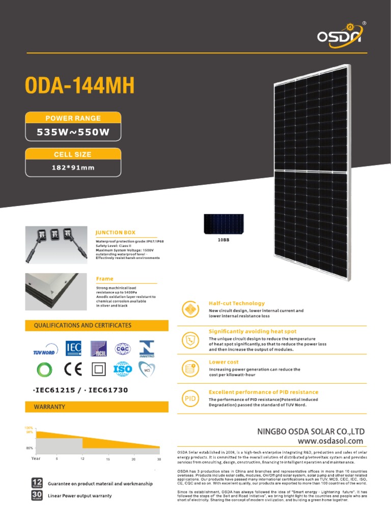 Datasheet OSDA 545W | PDF