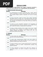 ESCALA ABC - (Lista de Checagem de Comportamento Autístico) | PDF