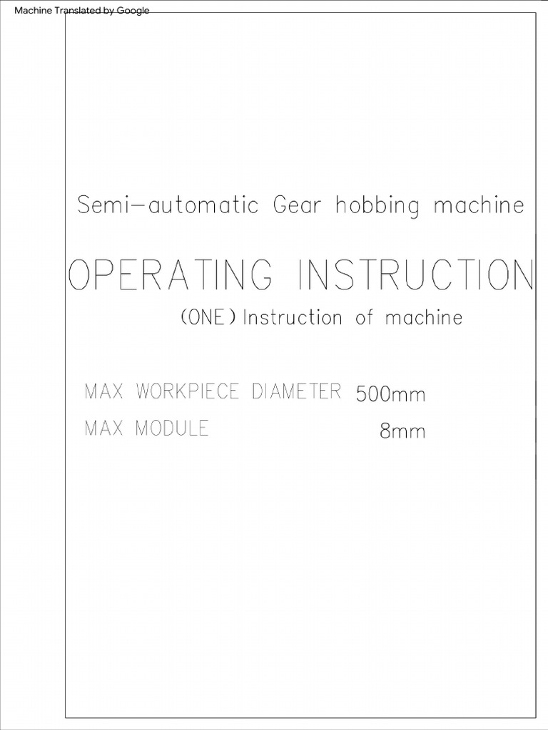 HOB 8 - Mechanical Operation Manual Portugues | PDF