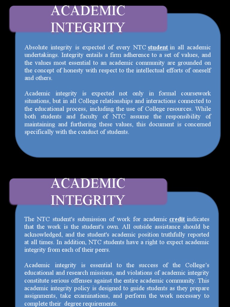 Academic Assignmrnts | PDF | Academic Integrity | Integrity