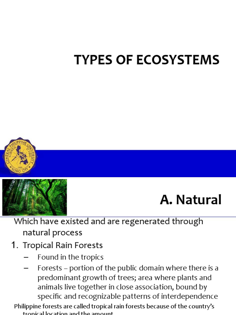 5 Types of Ecosystems | PDF