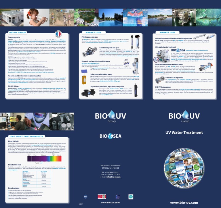 BIO-UV Corporate Brochure | PDF | Ultraviolet | Water Purification