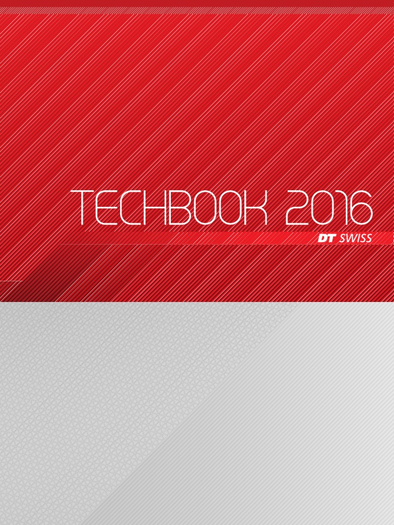 DT Swiss Techbook 2016 | PDF | Vehicle Technology | Land Vehicles