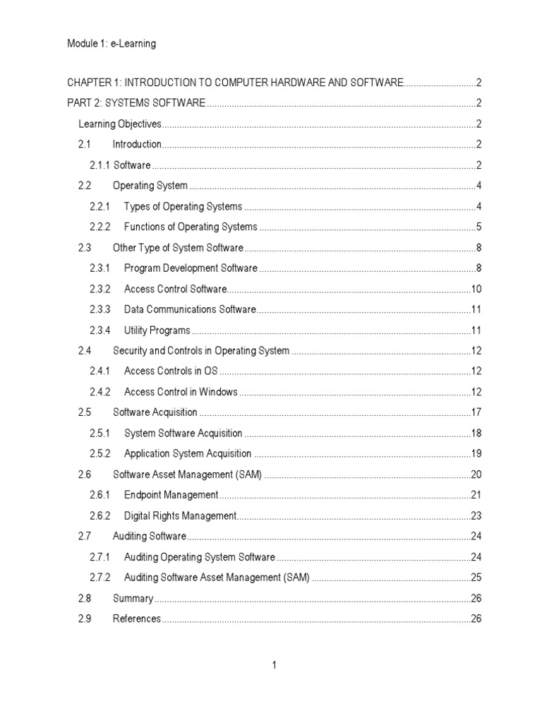 M1C1 2 Systems Software | PDF | Process (Computing) | Operating System