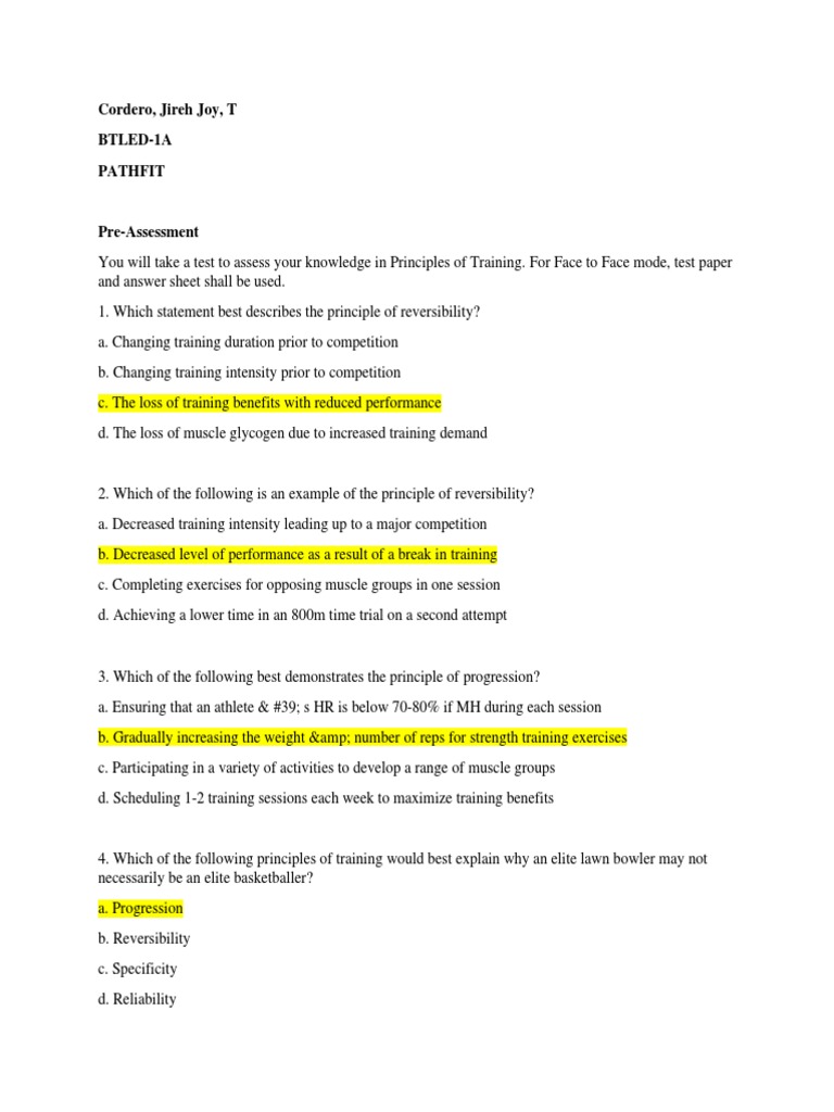 CORDERO, JIREH JOY, T. BTLED-1A PATHFit ACT2 | PDF