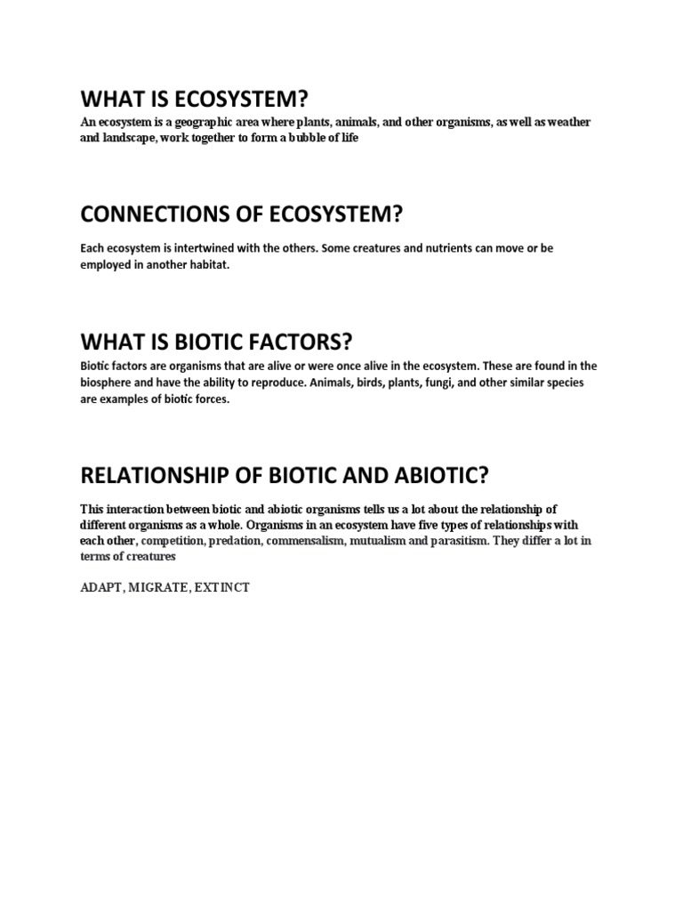 What Is Ecosystem | PDF