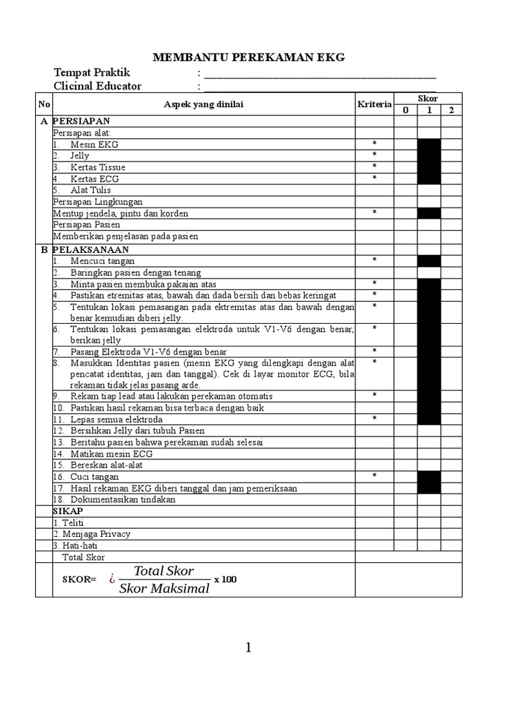 Cek List CVP Dan Ecg | PDF