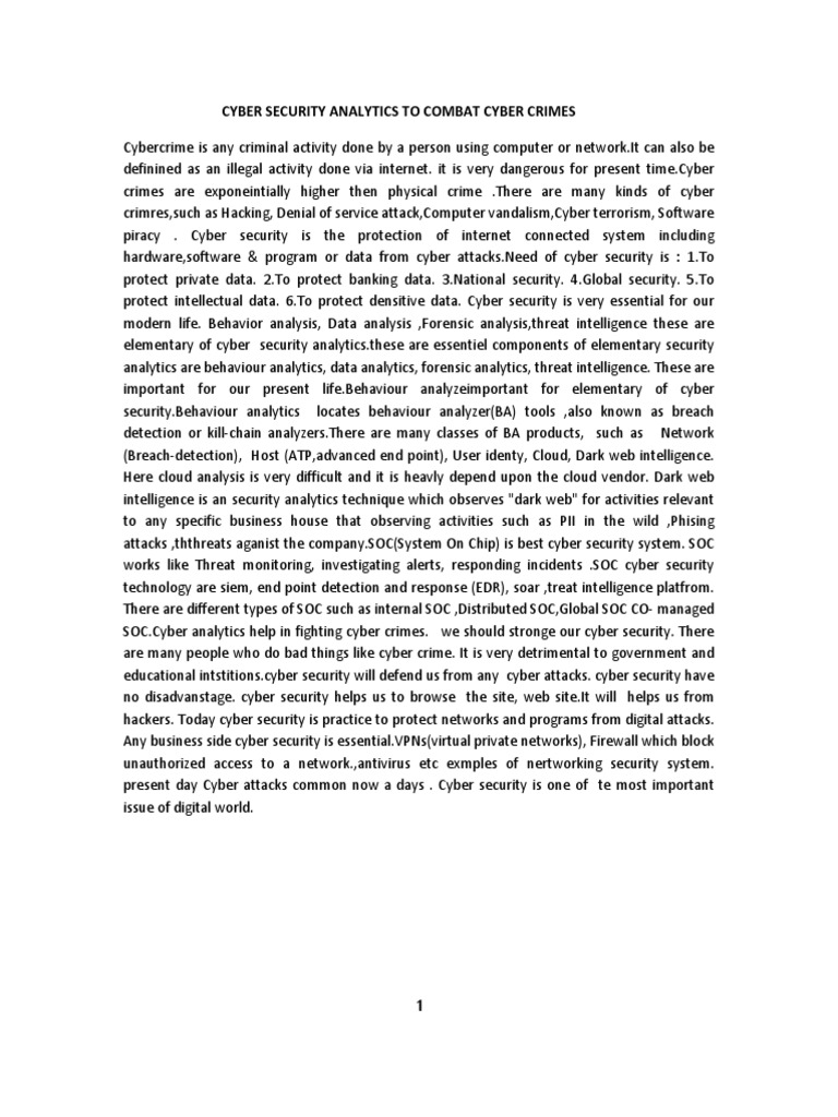 Cyber Security Pdf Security Computer Security