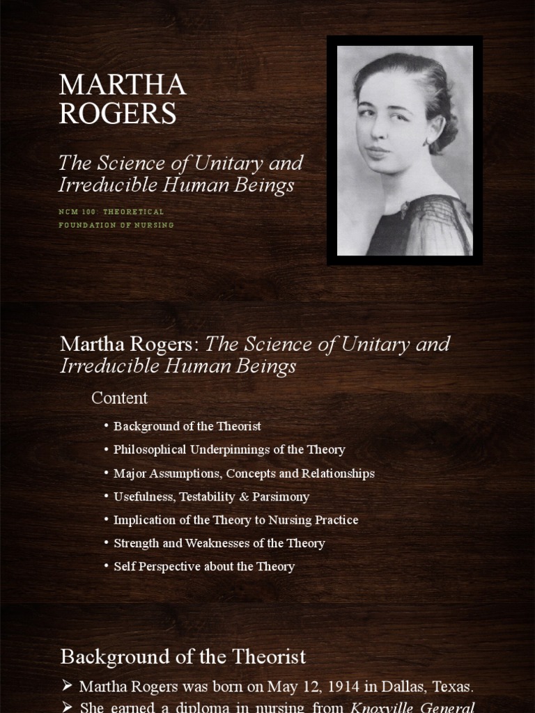TFN Martha Rogers | PDF | Theory | Nursing