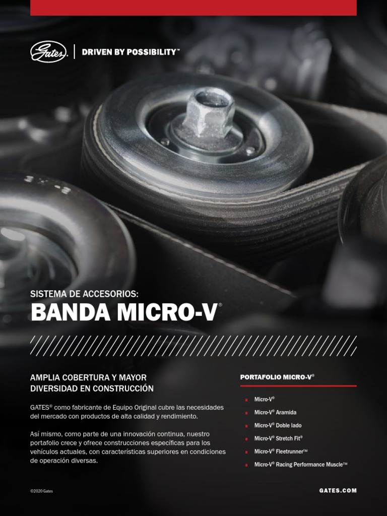 Banda Micro-V Gates | PDF | Industria automotriz | Vehículo de motor