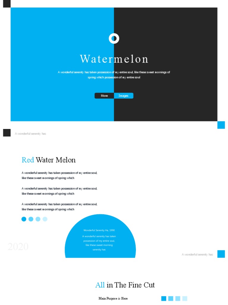 Watermelon - Powerpoint Template | PDF | Brain | Watermelon