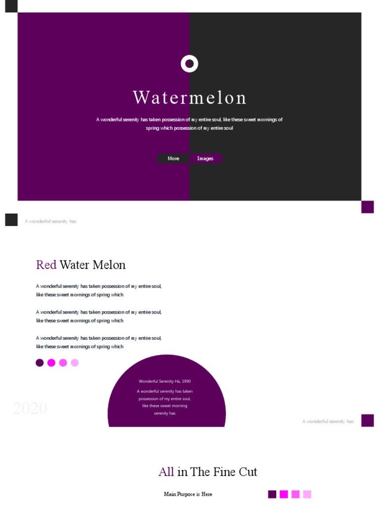 Watermelon - Powerpoint Template | PDF | Brain | Watermelon