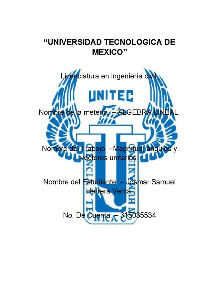 Magnitud, Ángulos y Vectores Unitarios. | PDF | Ciencia y matemáticas ...