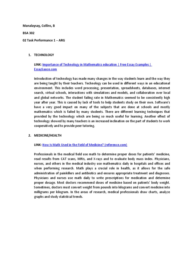 02 Task Performance 1 ARG MMW | PDF