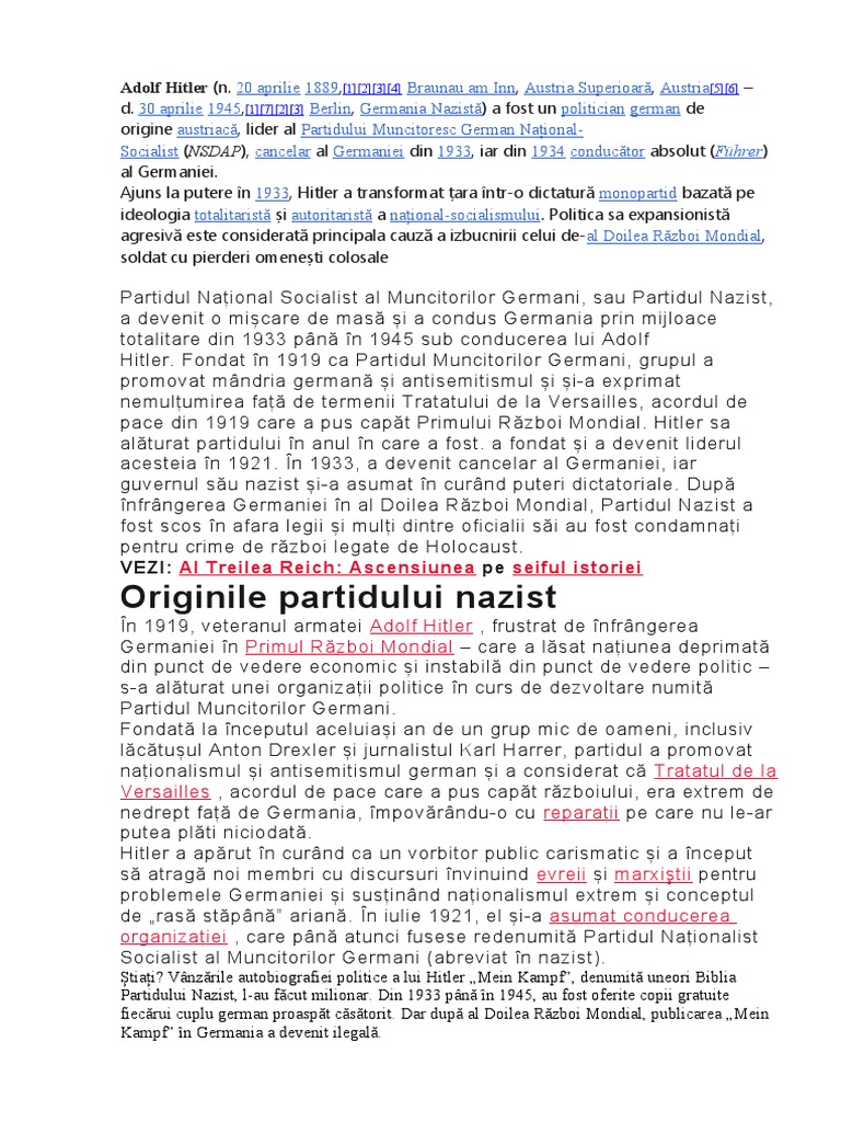 Adolf Hitler Nazism | PDF