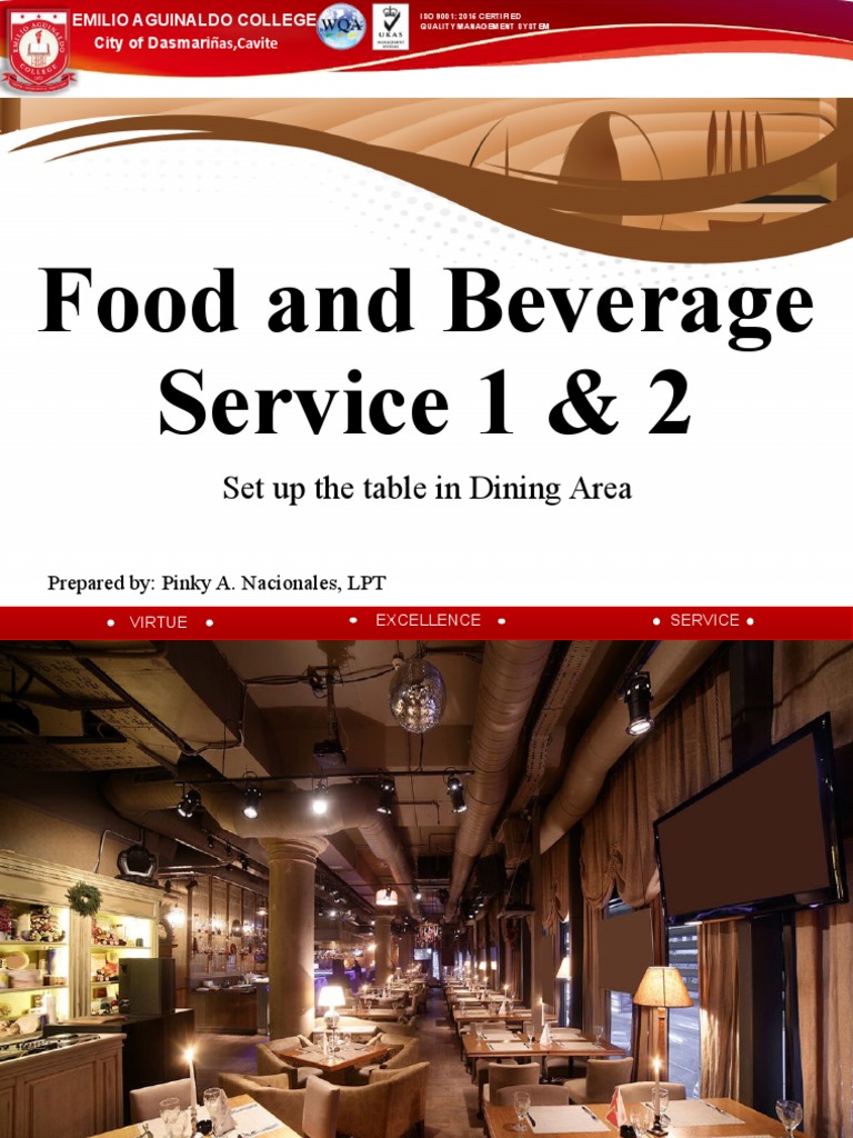FBS 1 LESSON 3.1 Set Up The Table in Dining Area | PDF | Tableware ...