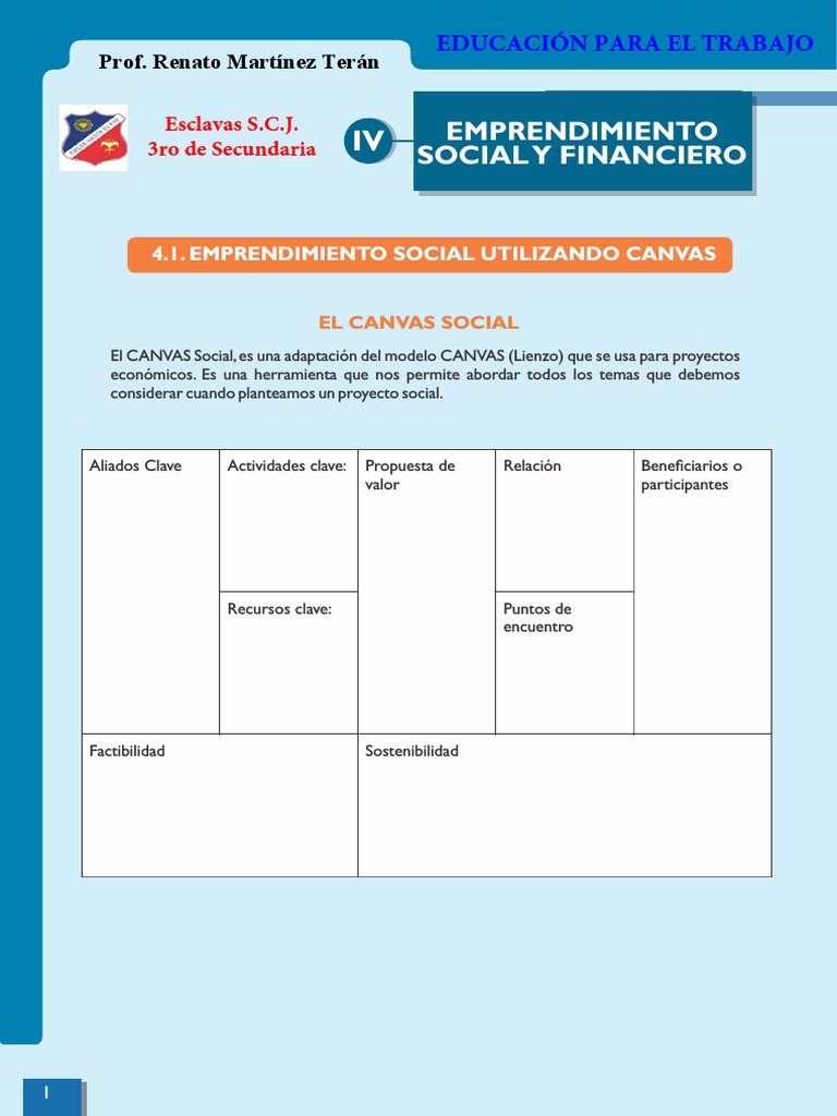 Ficha de Trabajo EPT 3ro Sec #1 IV B | PDF