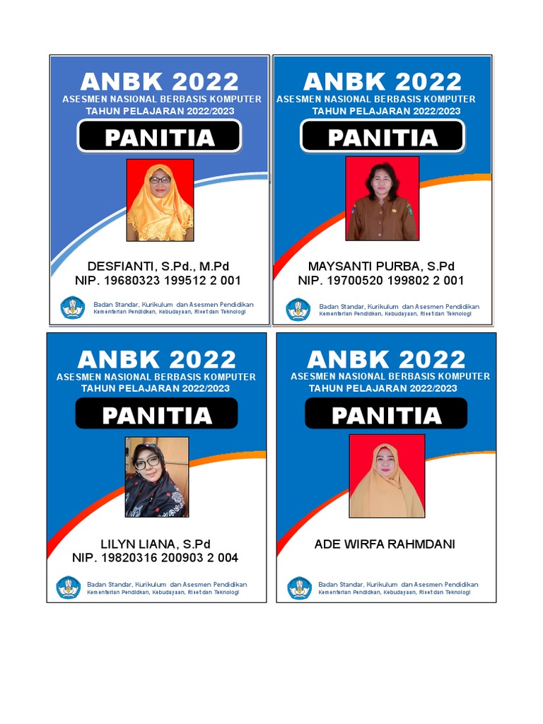 ID Card Panitia ANBK | PDF