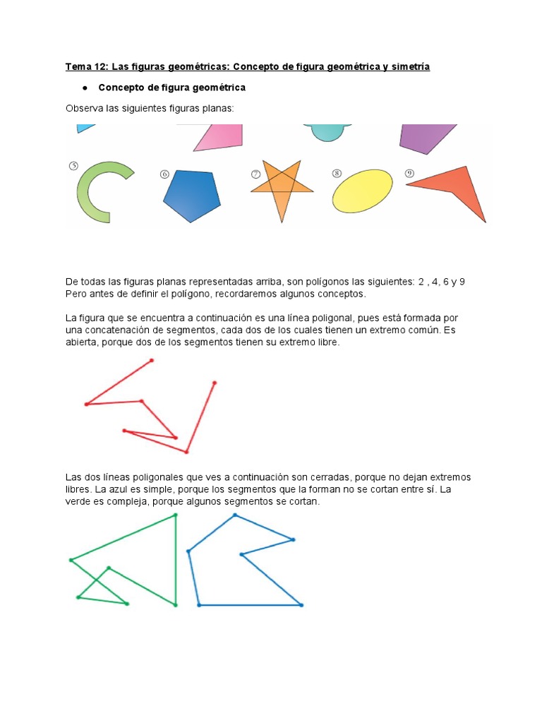 Tema 12 - Las Figuras Geométricas - Concepto de Figura Geométrica y ...