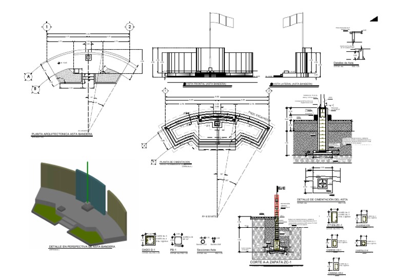 Diseño y Cimentación de Asta de Bandera | PDF | Ingeniería geotécnica ...