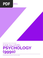 Psychology As:a Level (9990) - 2024:2026 Syllabus | PDF | Psychology ...