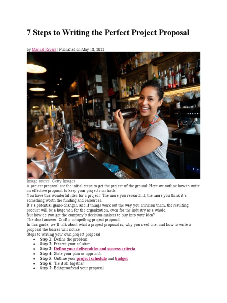 7 Steps To Writing The Perfect Project Proposal | PDF | Project ...