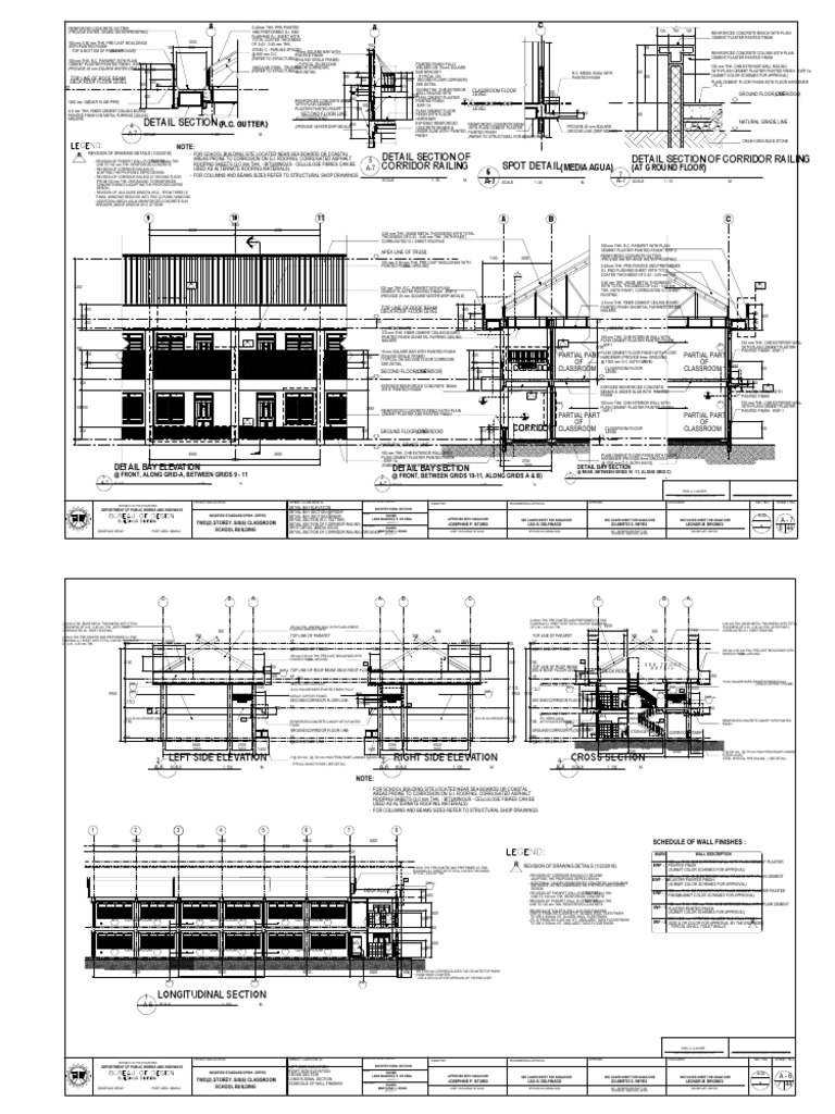 Detail Section of Corridor Railing Spot Detail | PDF | Concrete ...
