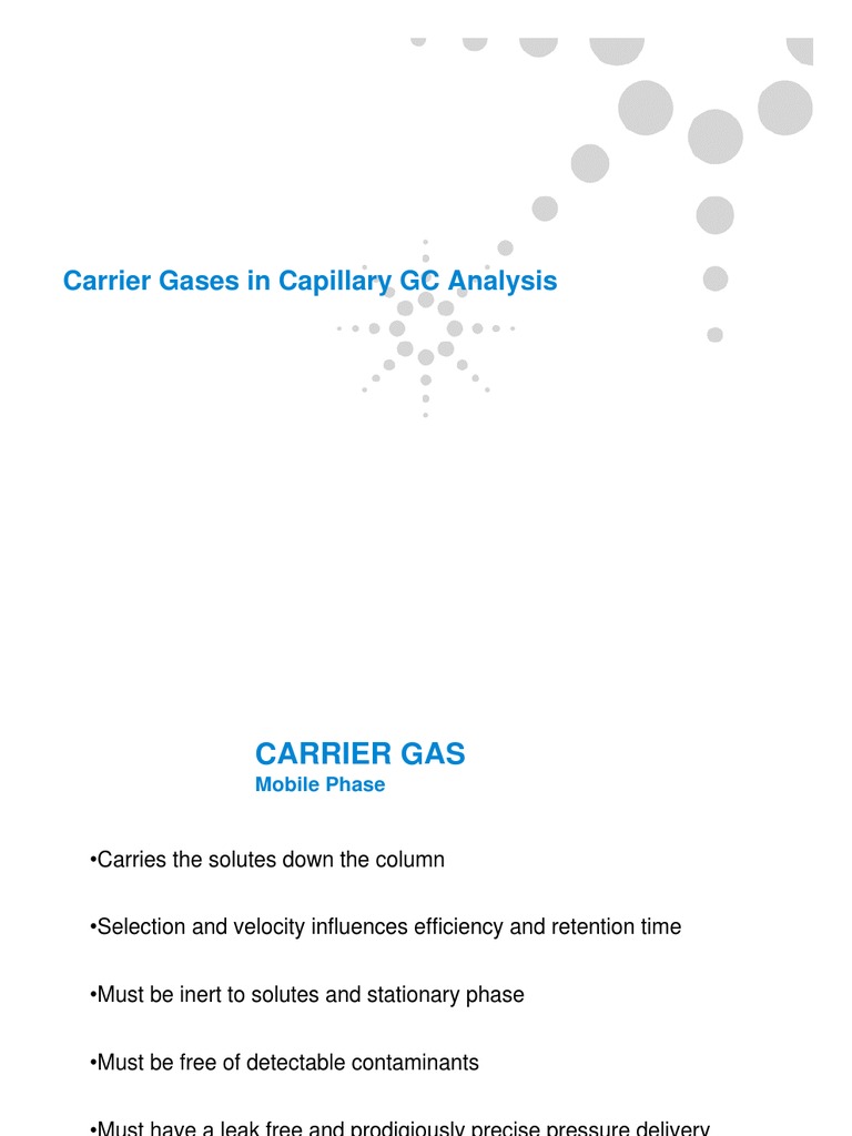 Carrier GAs in GC | PDF | Gas Chromatography | Chromatography