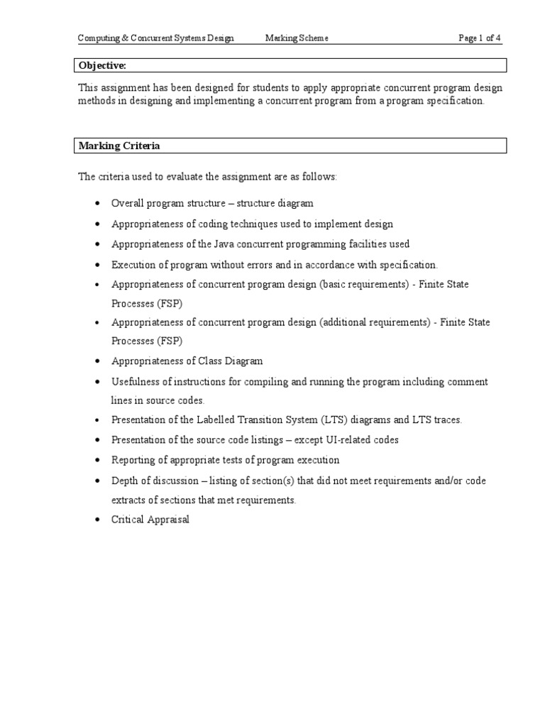 Marking Scheme | PDF | Source Code | Java (Programming Language)