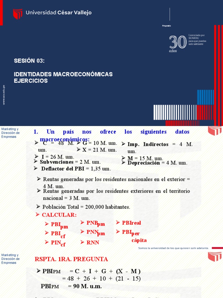0003 - Macro. Principales Variables Macro. - Ejercicios.1 | PDF | Desempleo | Producto Interno Bruto