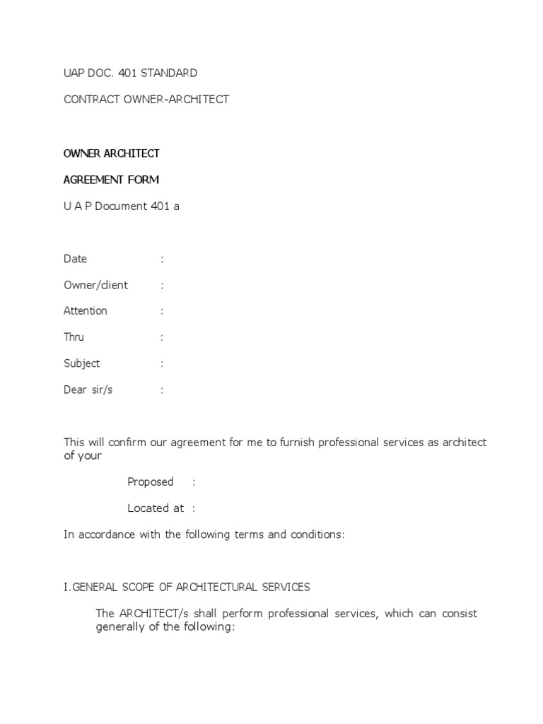PDF Uap Doc 401 402 | PDF | Architect | Specification (Technical Standard)