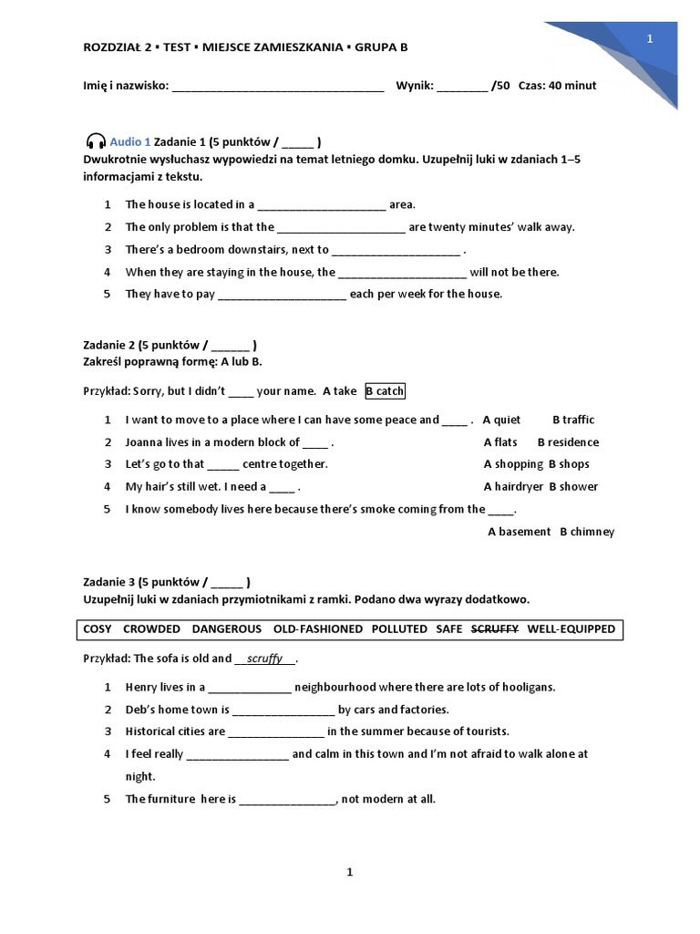 REP8 - Unit 2 - Test - B | PDF
