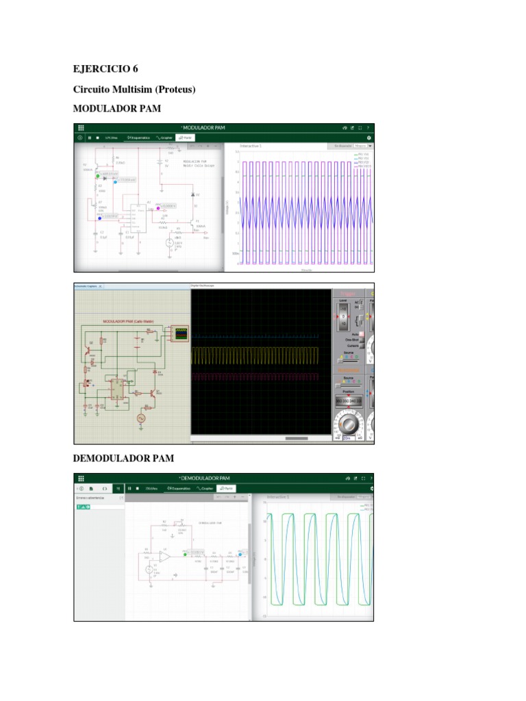 Modulación y Demodulación PAM en Multisim | PDF