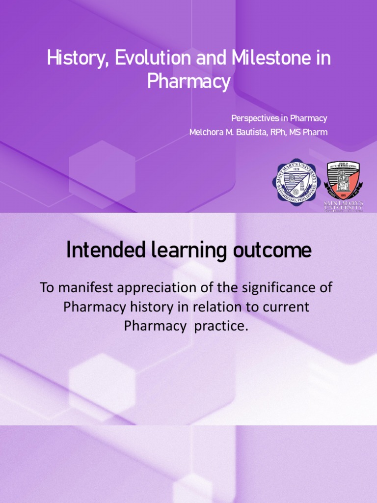 1-History, Evolution and Milestone in Pharmacy | PDF | Pharmacy | Medicine