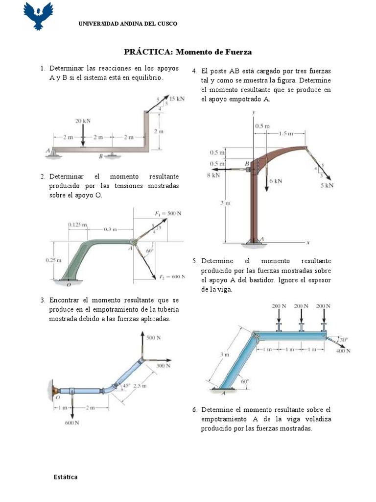 Taller Estatica - Momento | PDF