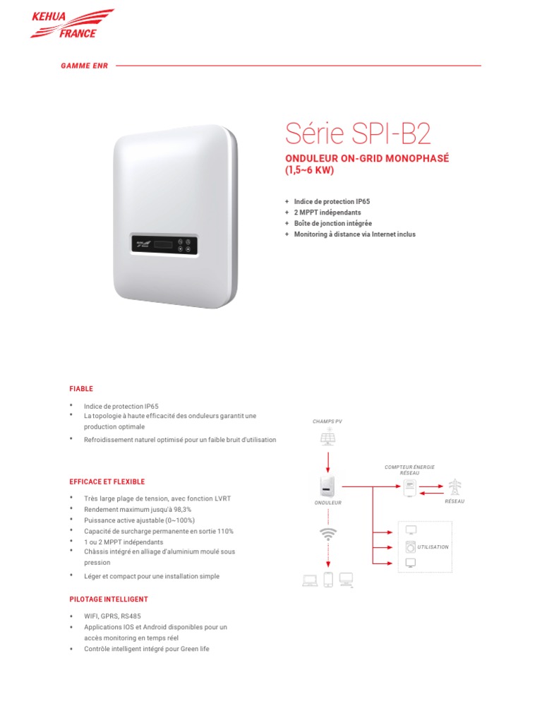Fiche-Technique-Onduleur - Kehua de 1,5 À 6 KWC | Download grátis PDF | Électrotechnique ...