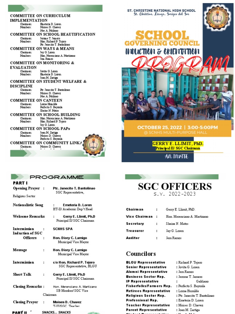 SGC Induction & Orientation Program | PDF