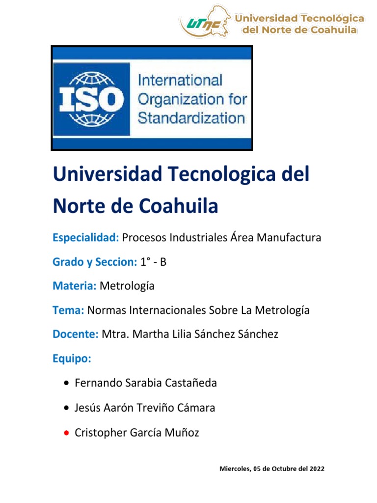 Practica 3 Metrologia | PDF | Calidad (comercial) | Iso 9000