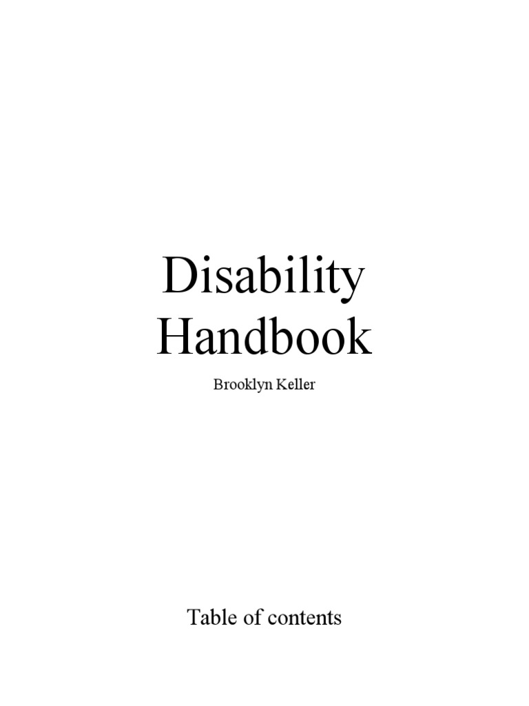 Disability Handbook | PDF | Special Education | Disability