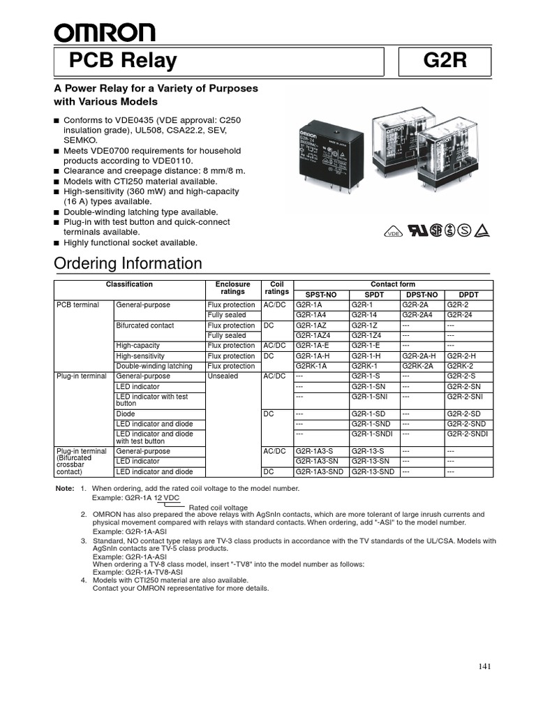 Omron Relay | PDF | Relay | Alternating Current