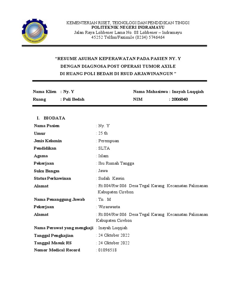 Resume Ruang Poli Bedah Inay | PDF