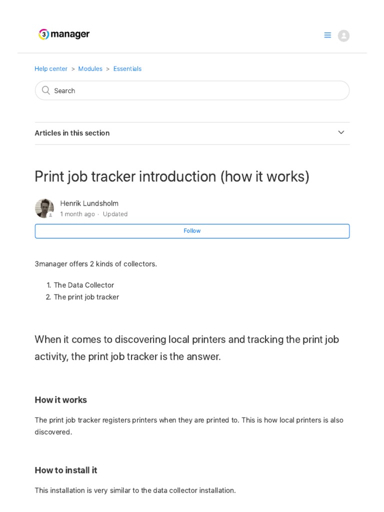 Print Job Tracker Introduction (How It Works) - Help Center | PDF ...
