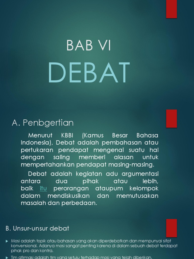 Unsur dan Tata Cara Debat Konvensional | PDF