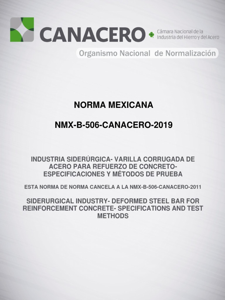 NMX B 506 Canacero 2019 | PDF | Metrología | Ciencias fisicas