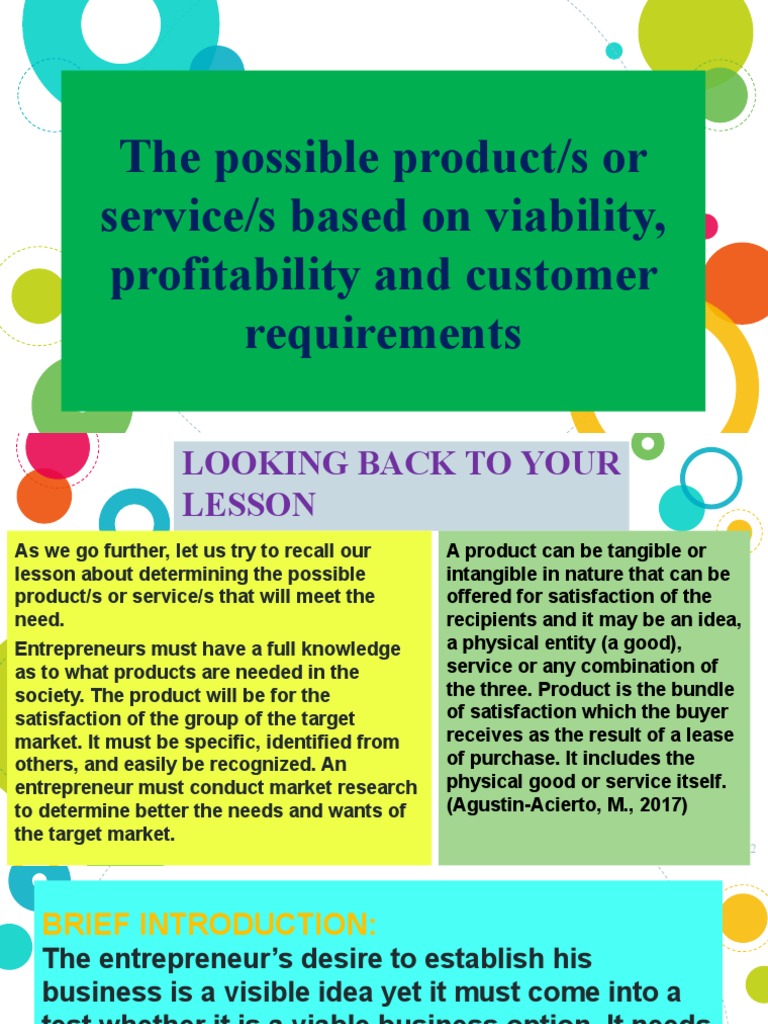 Entrep Module 5 | PDF | Profit (Economics) | Product (Business)