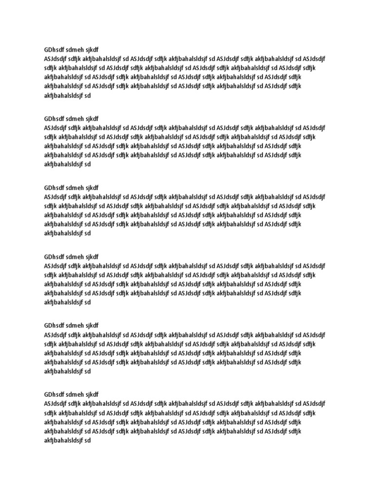 GDHSDF Sdmeh SJKDF | PDF