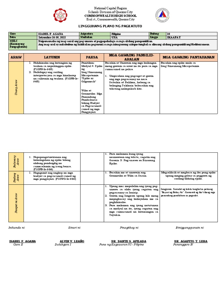 Aralin 1.4 WHLP Agana | PDF