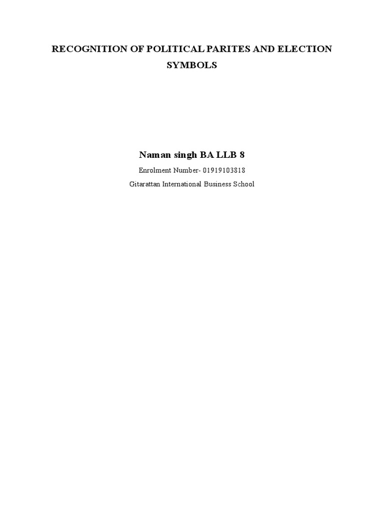 Political Party Symbols and Recognition | PDF | Elections | Voting