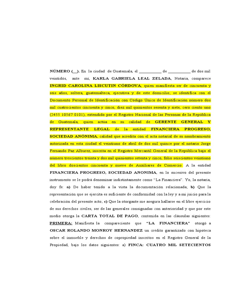 Carta Total de Pago Oscar Monroy | PDF | Justicia | Crimen y violencia