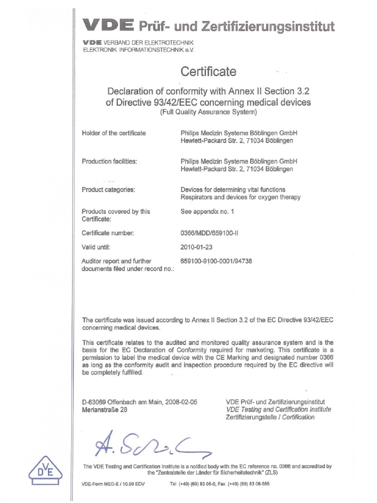 Certificate - Philips | PDF | Medical Device | Medicine